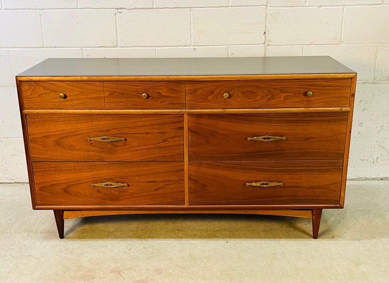 1960s Kent Coffey Sceptre Walnut Wood Dresser For Sale at 1stDibs