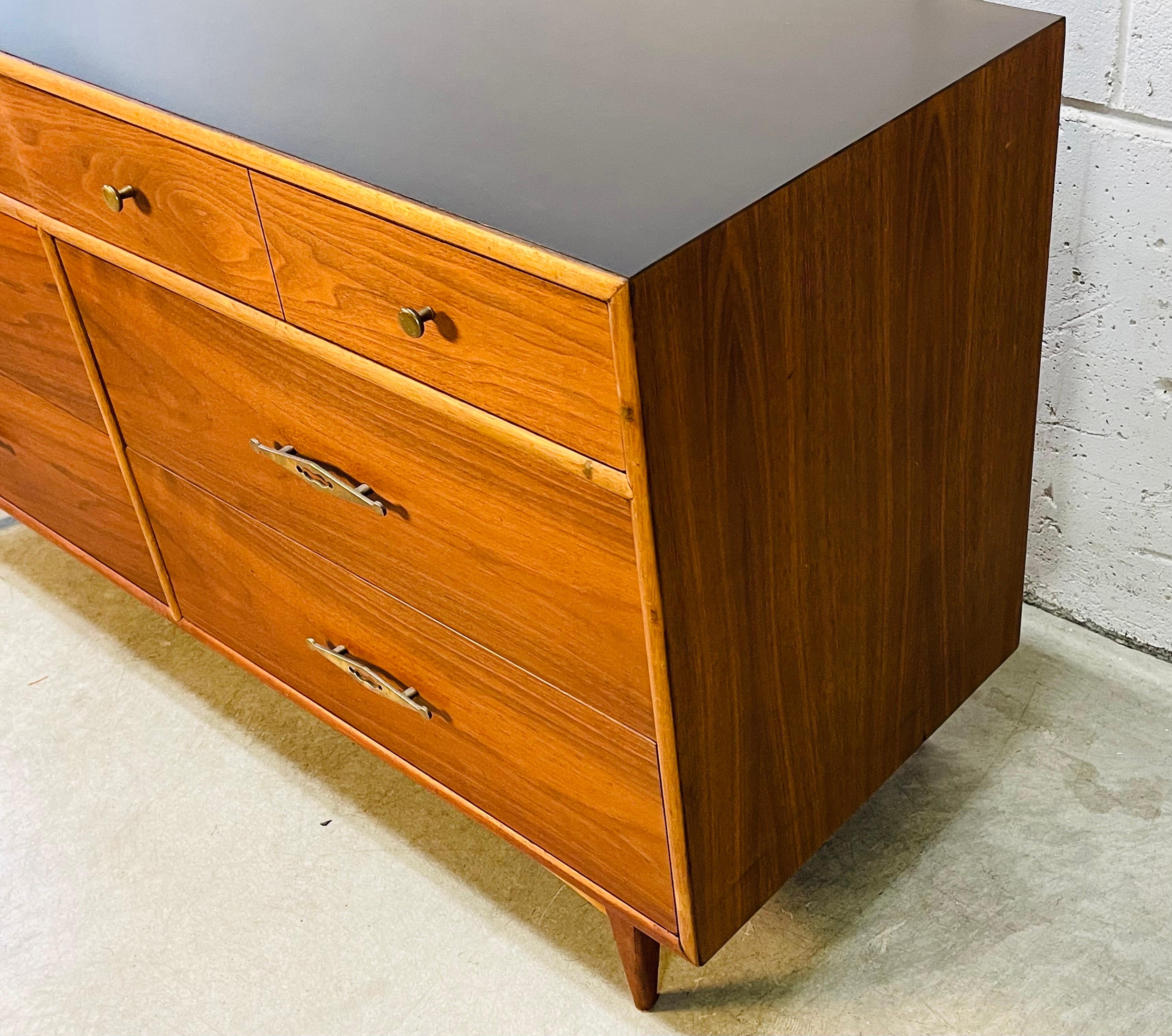 1960s Kent Coffey Sceptre Walnut Wood Dresser For Sale at 1stDibs
