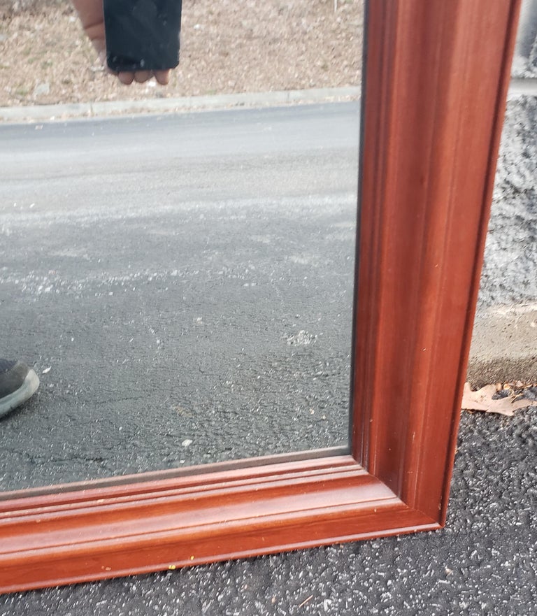 1960s Kling Furniture Solid Genuine Cherry Wall Mirror For Sale at 1stDibs