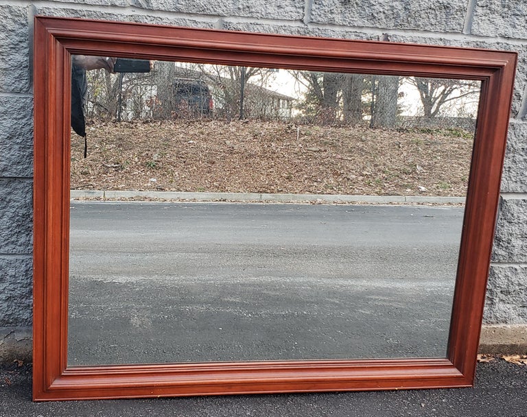1960s Kling Furniture Solid Genuine Cherry Wall Mirror For Sale at 1stDibs