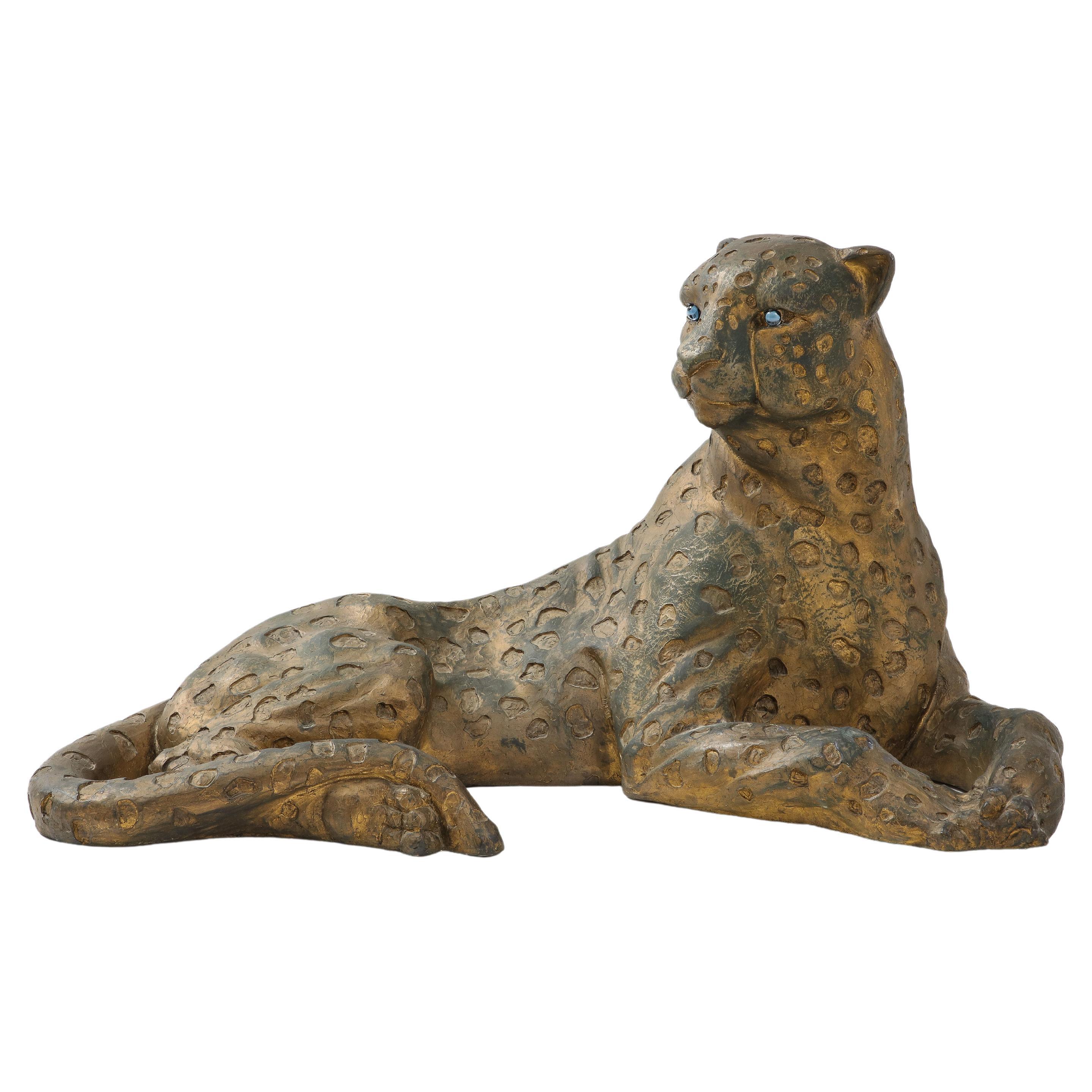 1960's Large Cheetah Sculpture at 1stDibs