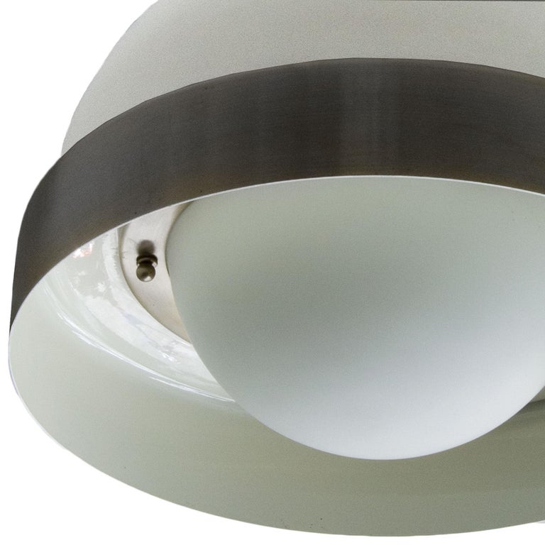 1960s Large Lantern by Pia Guidetti Crippa for Lumi, Aluminium, Opaline ...