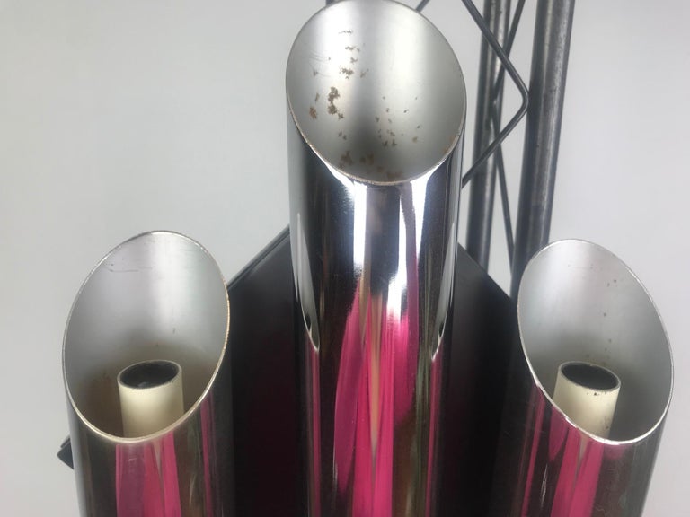 Tubular Chrome Wall Scone, Chromed Tubes Wall Light, 1960s For Sale at ...