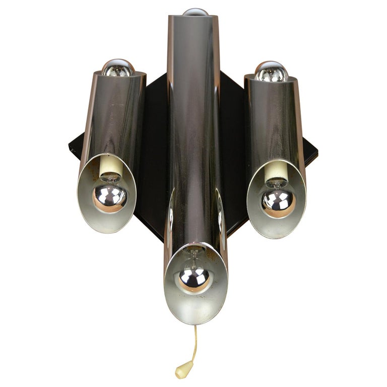 Tubular Chrome Wall Scone, Chromed Tubes Wall Light, 1960s For Sale at ...