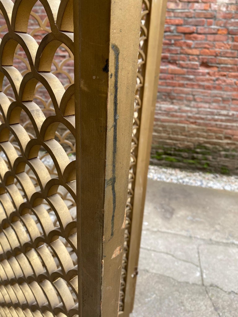 1960s Large Wood Tri Folding "Fish Scale" Screen at 1stDibs | wooden ...