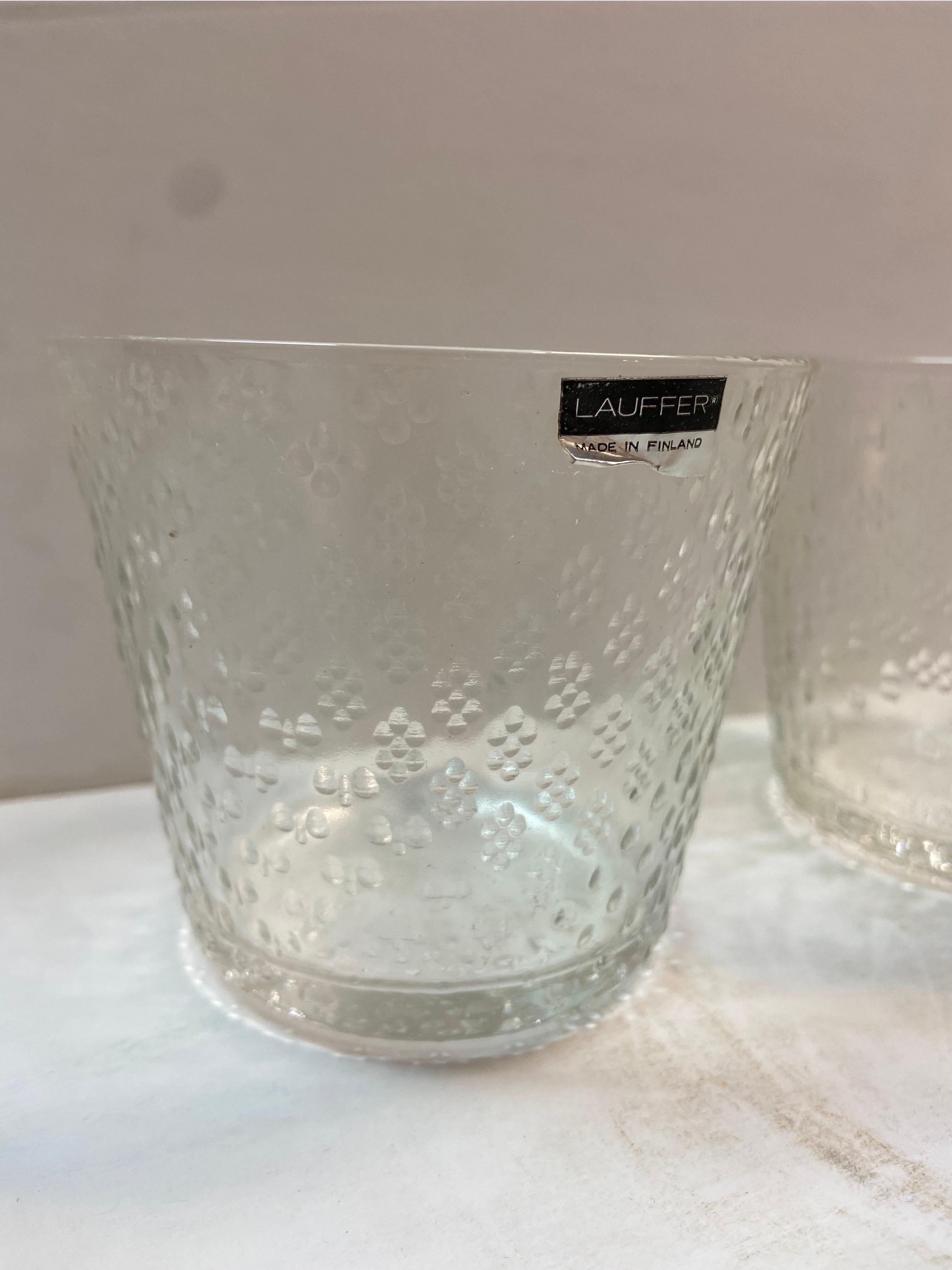 1960s Lauffer Finland Arabia Tundra Glass Highball Original Labels by ...