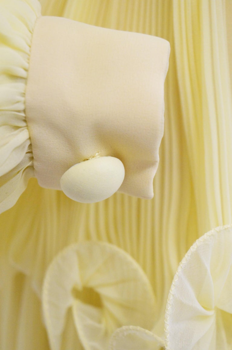 1960s Lemon Chiffon Curly Hem Cocktail Dress For Sale at 1stDibs ...