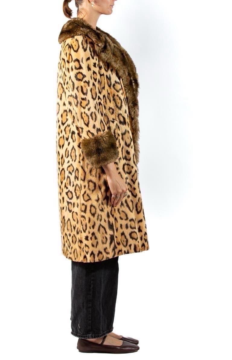1960S Leopard Print Faux Fur Coat For Sale at 1stDibs