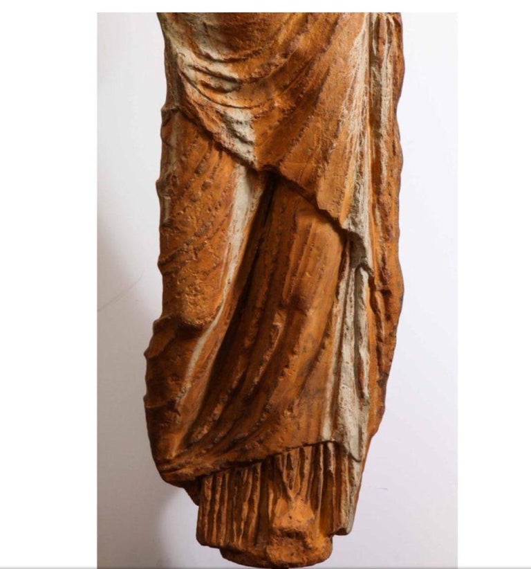 1960s Life-Size Roman Style Patinated Fiberglass Torso For Sale at 1stDibs