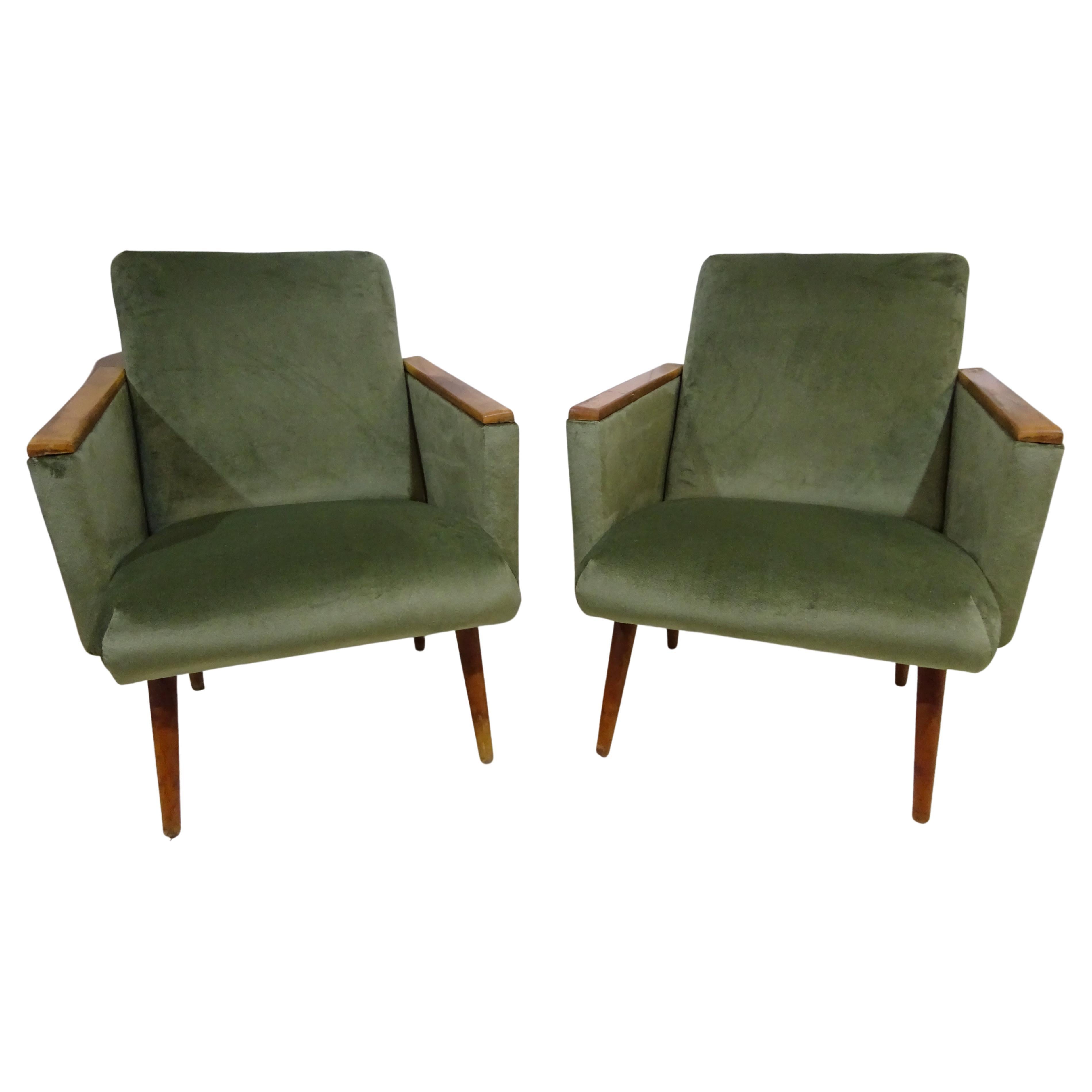 Limited Edition 1960's Lounge Chair in Velvet at 1stDibs