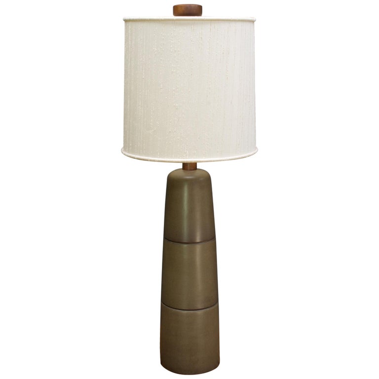 1960s Martz Tootsie Roll American Studio Craft Art Pottery Table Lamp ...