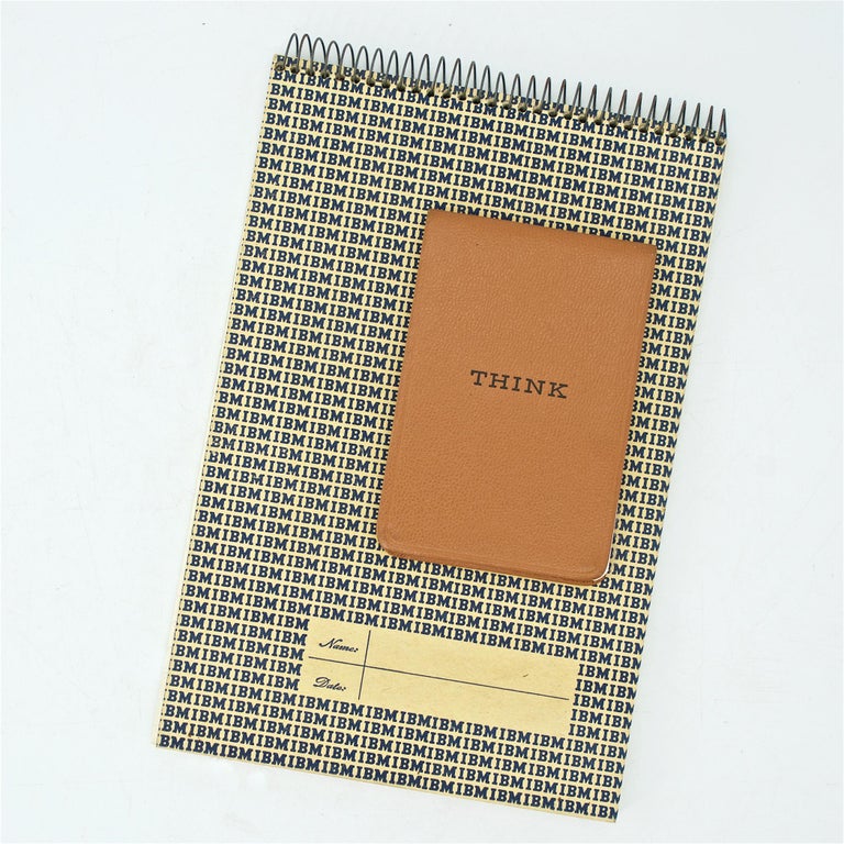1960s Midcentury IBM THINK Notebook Office Ephemera Graphic Design Paul ...