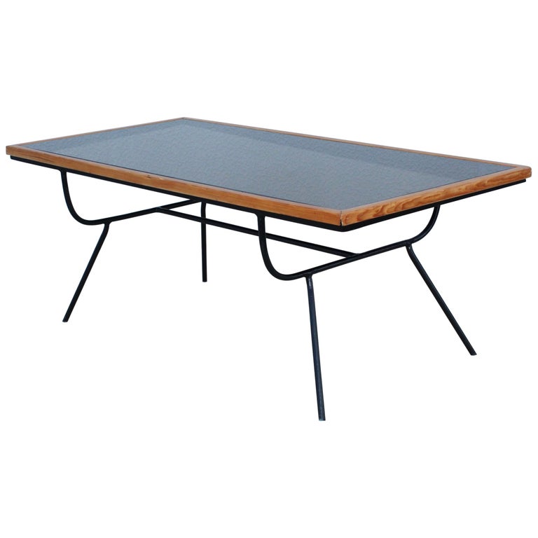 1960s Mid-Century Modern Arbuck Style Iron Coffee Table at 1stDibs