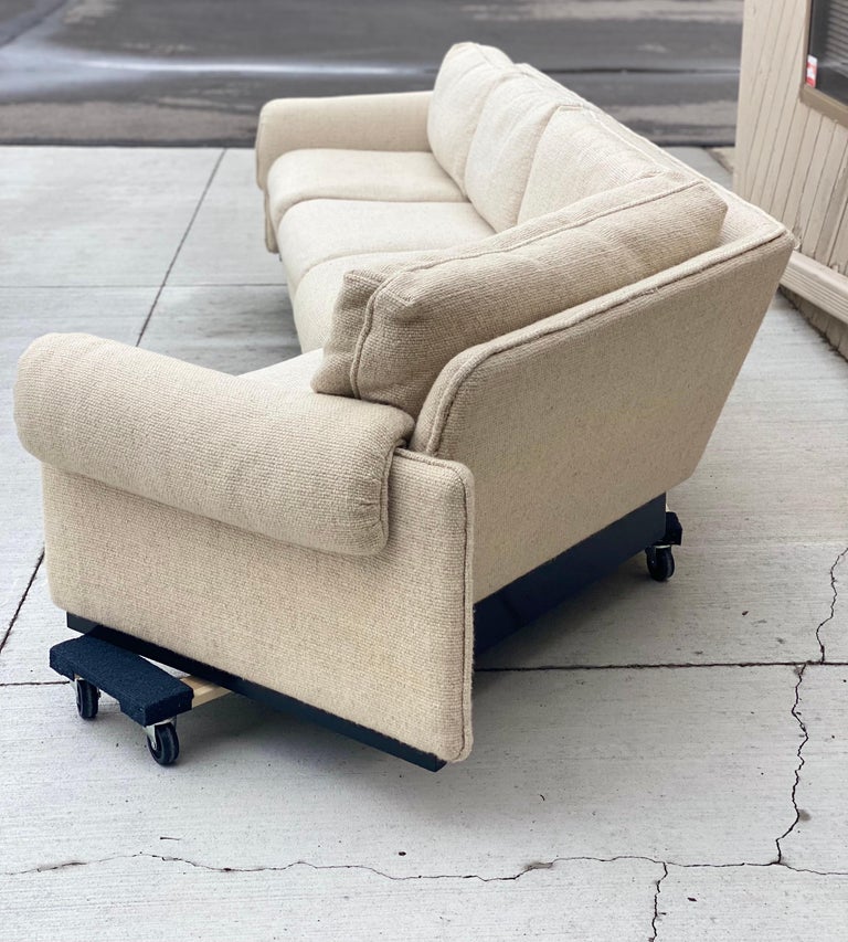 1960s Mid-Century Modern Plinth Angular One-Piece Sectional at 1stDibs