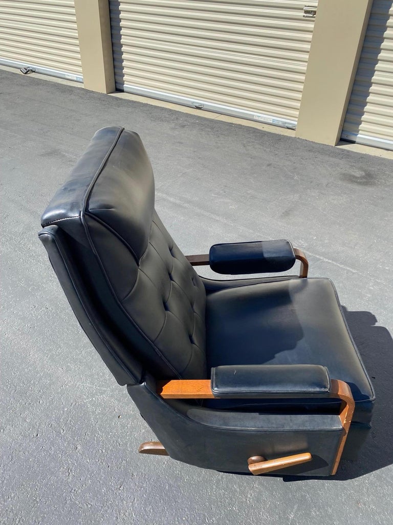 1960's Mid-Century Modern Vintage Lazy Boy Rocker and Recliner Walnut ...