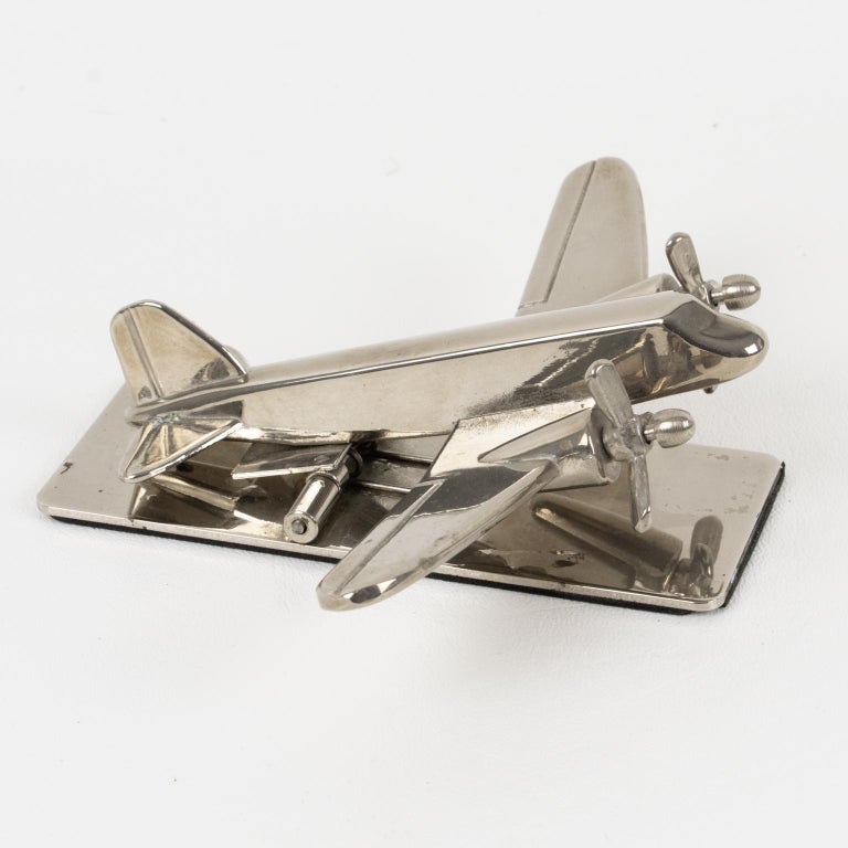 1960s Mid-Century Modernist Chrome Airplane Model Paper Clip at 1stDibs ...
