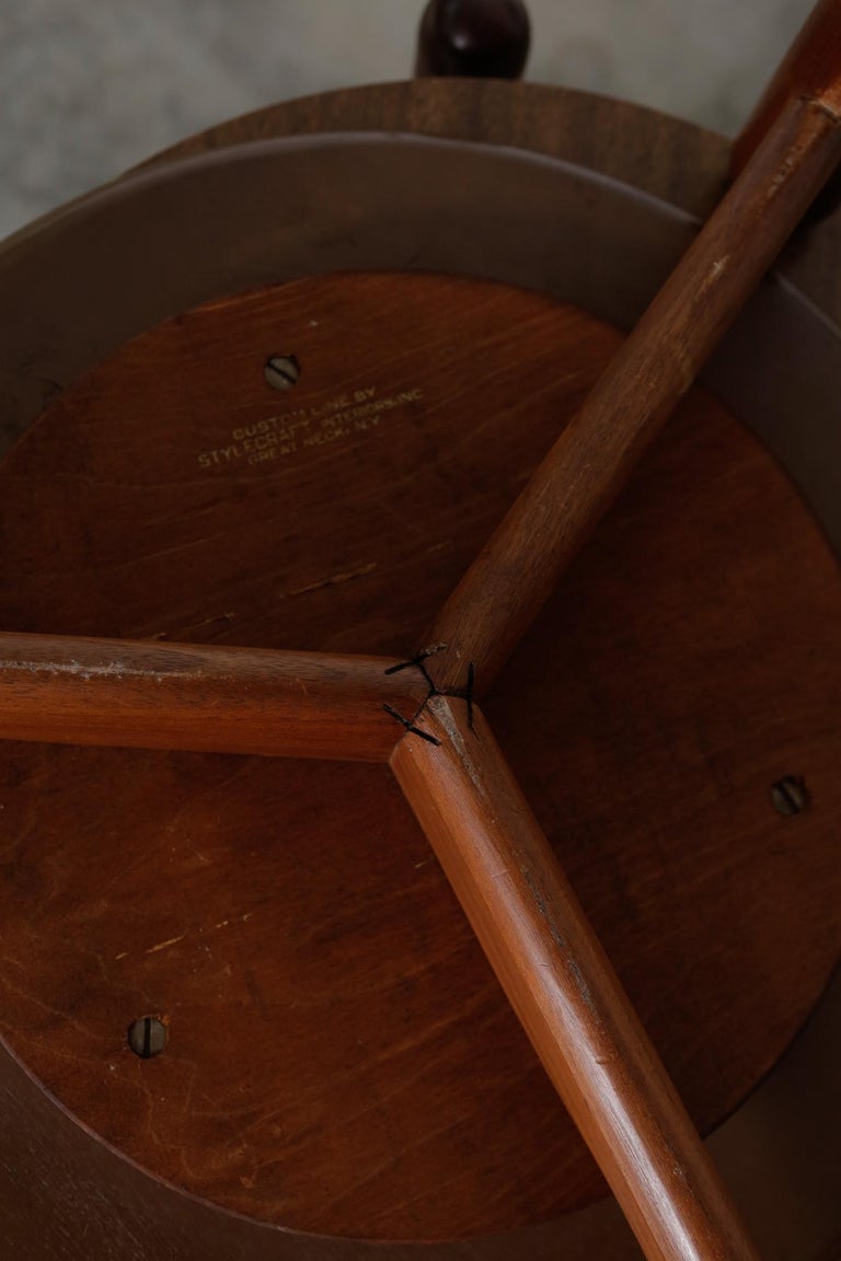 1960s Mid Century Round Stacking Side Table Custom Line by Stylecraft ...