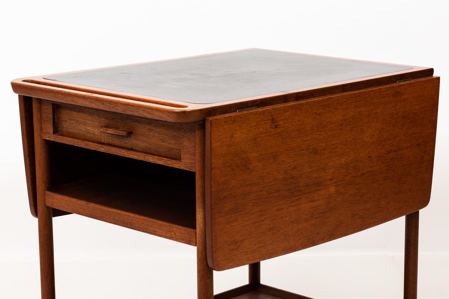 1960s Midcentury Danish Teak Drop-Leaf Trolly Table at 1stDibs | table ...