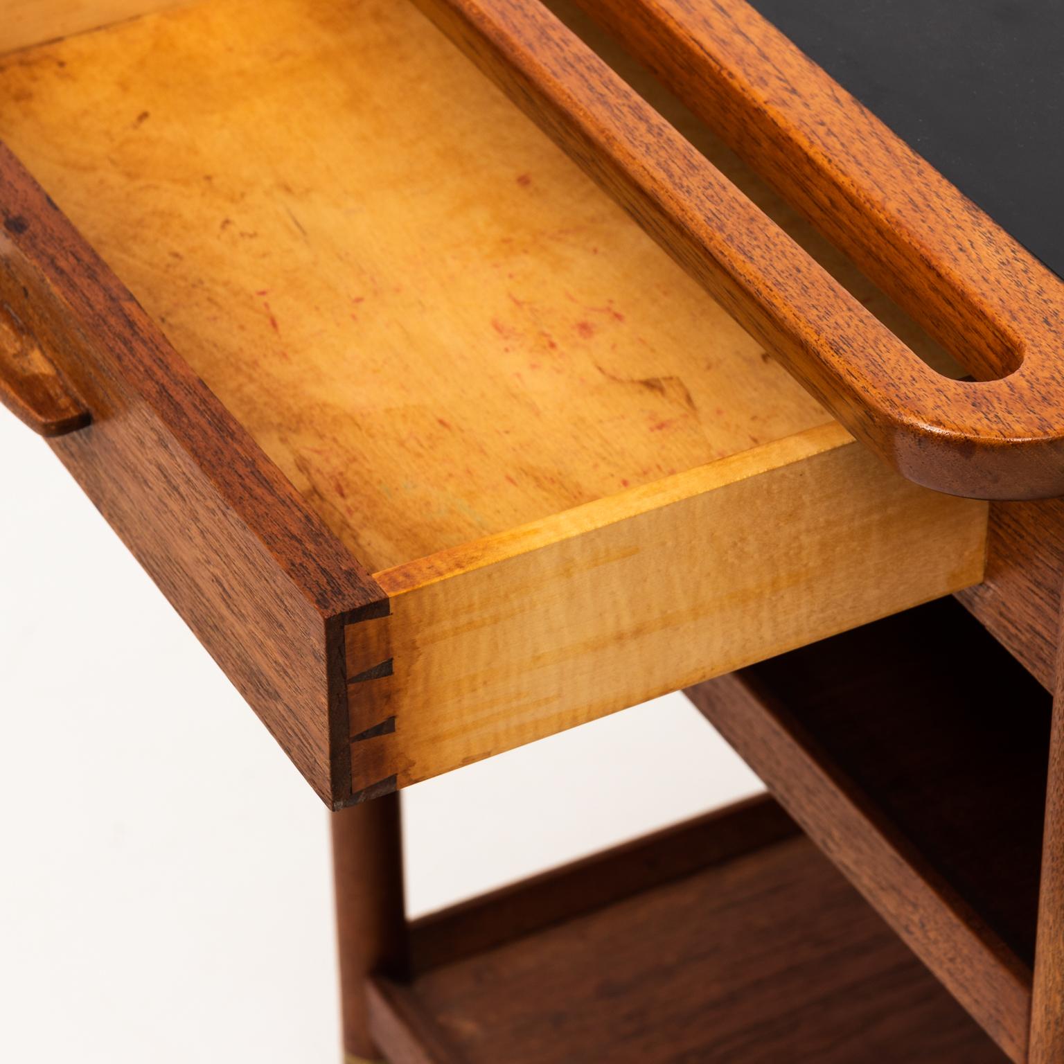 1960s Midcentury Danish Teak Drop-Leaf Trolly Table at 1stDibs | table ...