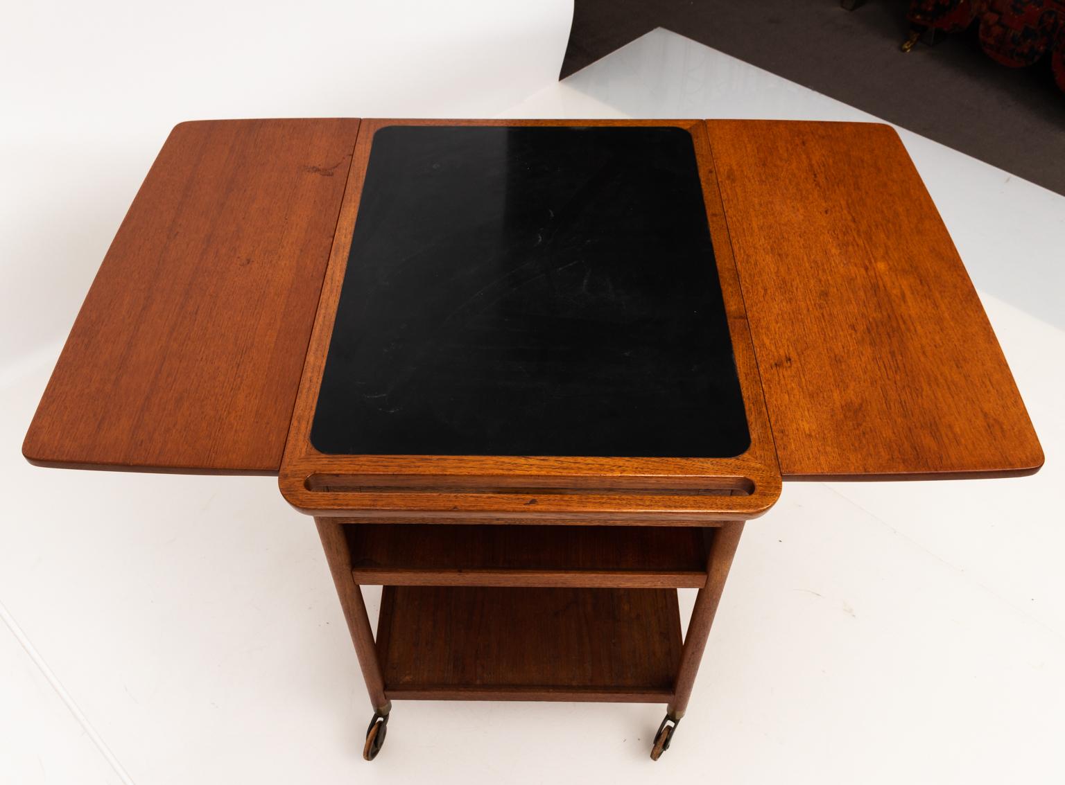 1960s Midcentury Danish Teak Drop-Leaf Trolly Table at 1stDibs | table ...