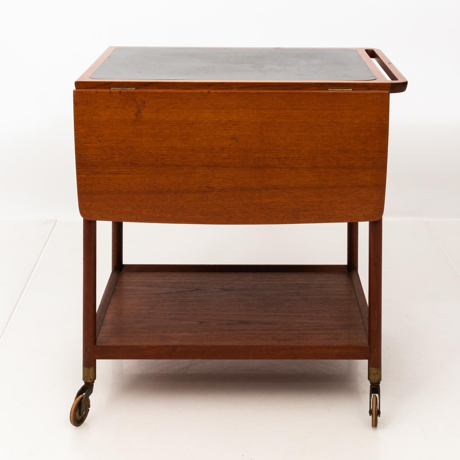1960s Midcentury Danish Teak Drop-Leaf Trolly Table at 1stDibs | table ...