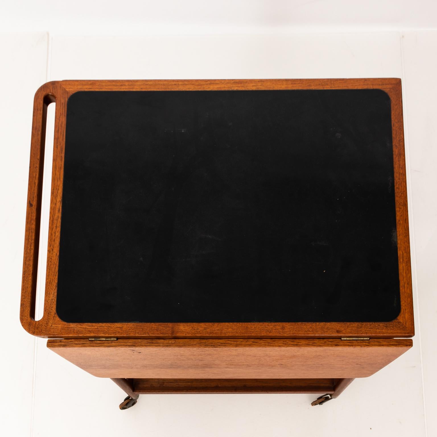 1960s Midcentury Danish Teak Drop-Leaf Trolly Table at 1stDibs | table ...