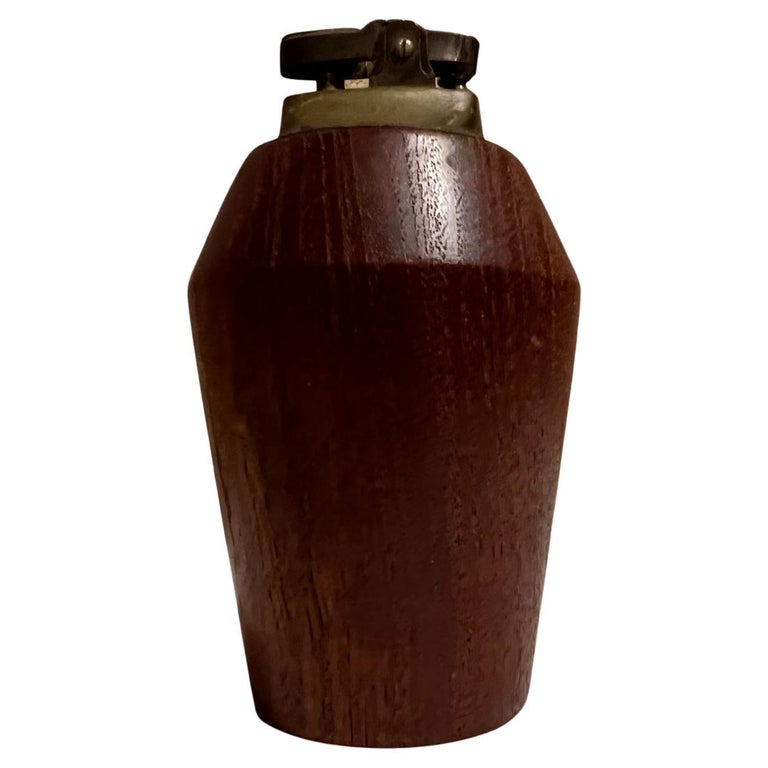 1960s Mid-Century Modern Table Cigarette Lighter in Teakwood Bv Norway ...