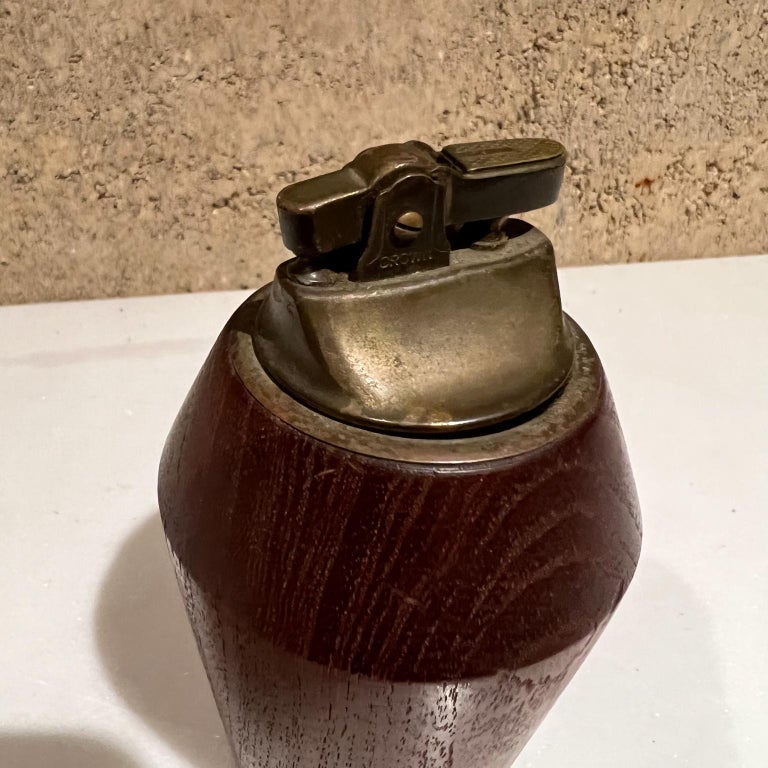 1960s Mid-Century Modern Table Cigarette Lighter in Teakwood Bv Norway ...