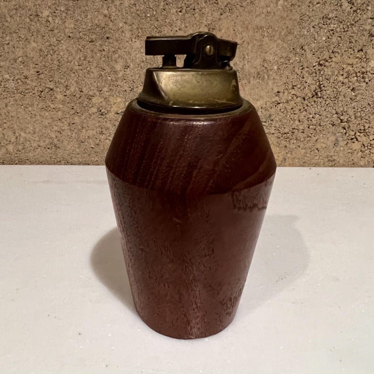 1960s Mid-Century Modern Table Cigarette Lighter in Teakwood Bv Norway ...