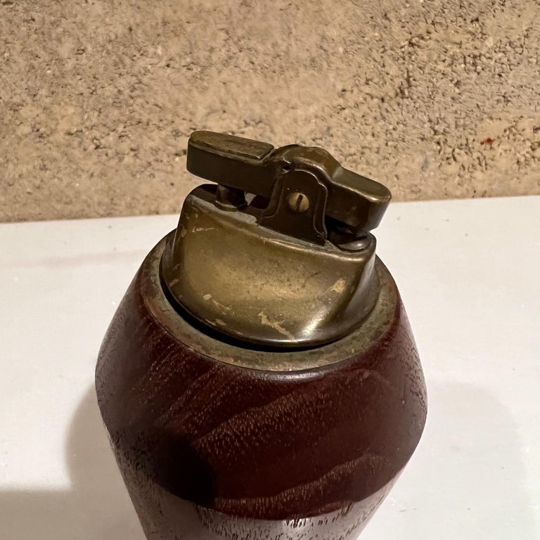 1960s Mid-Century Modern Table Cigarette Lighter in Teakwood Bv Norway ...