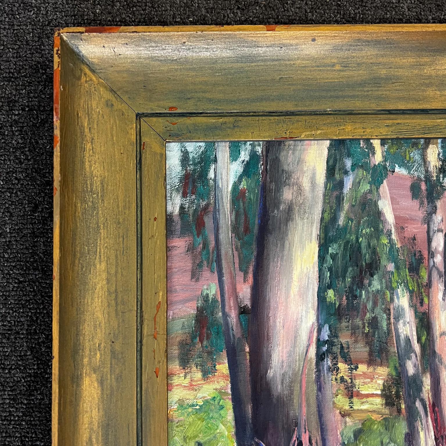 1960s Painting Impressionist California Tree Landscape Art Signed For ...