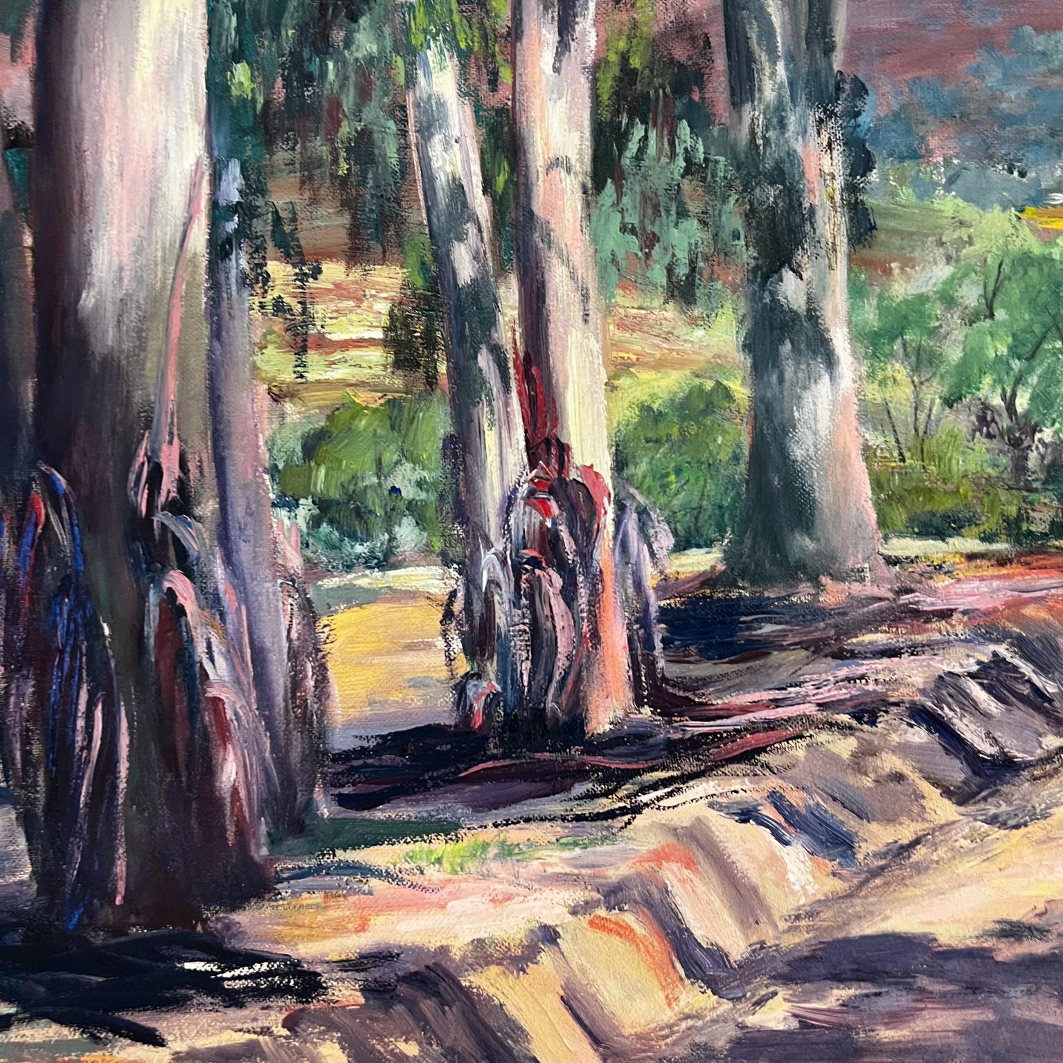 1960s Painting Impressionist California Tree Landscape Art Signed For ...