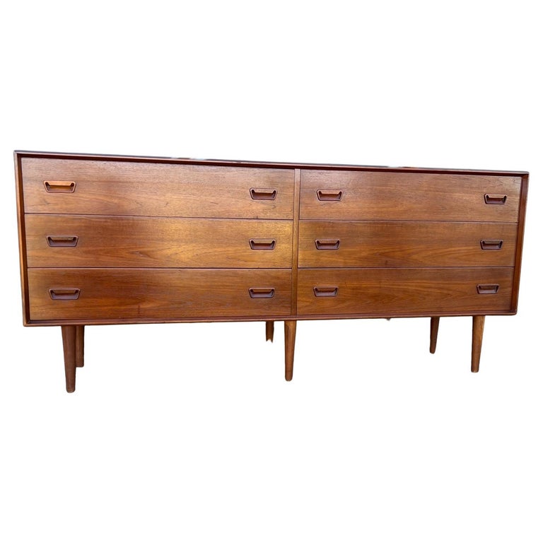 1960s Mod Danish Teakwood Double Chest Of Drawers from Denmark For Sale ...
