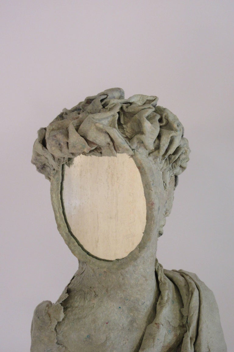 1960s Modern Classical Papier Mâché Bust at 1stDibs