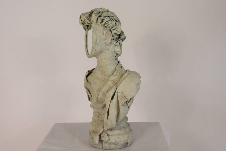 1960s Modern Classical Papier Mâché Bust at 1stDibs