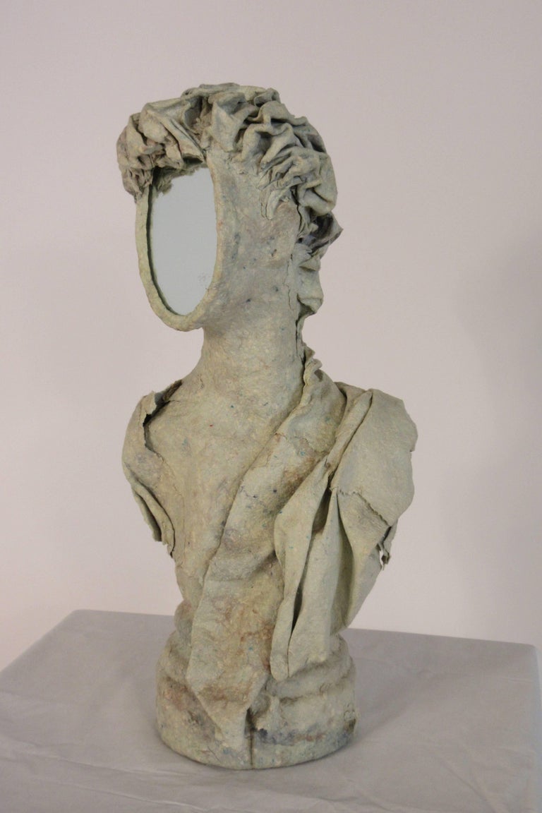 1960s Modern Classical Papier Mâché Bust at 1stDibs
