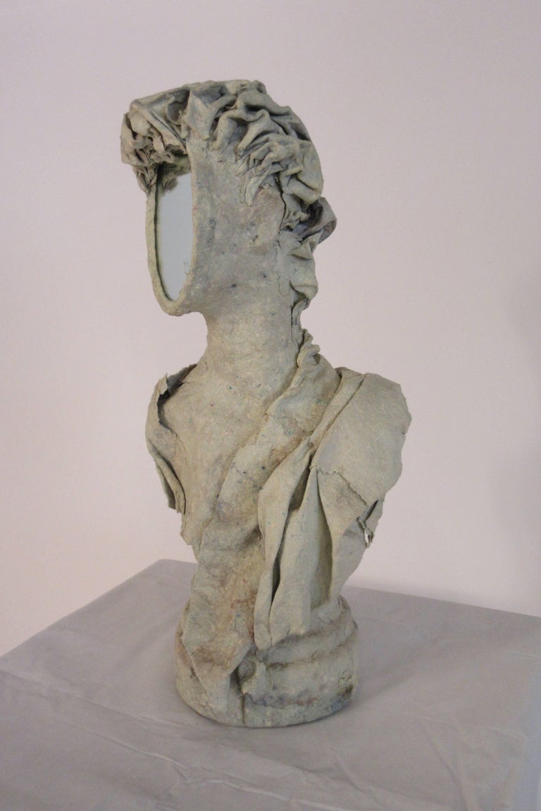 1960s Modern Classical Papier Mâché Bust at 1stDibs
