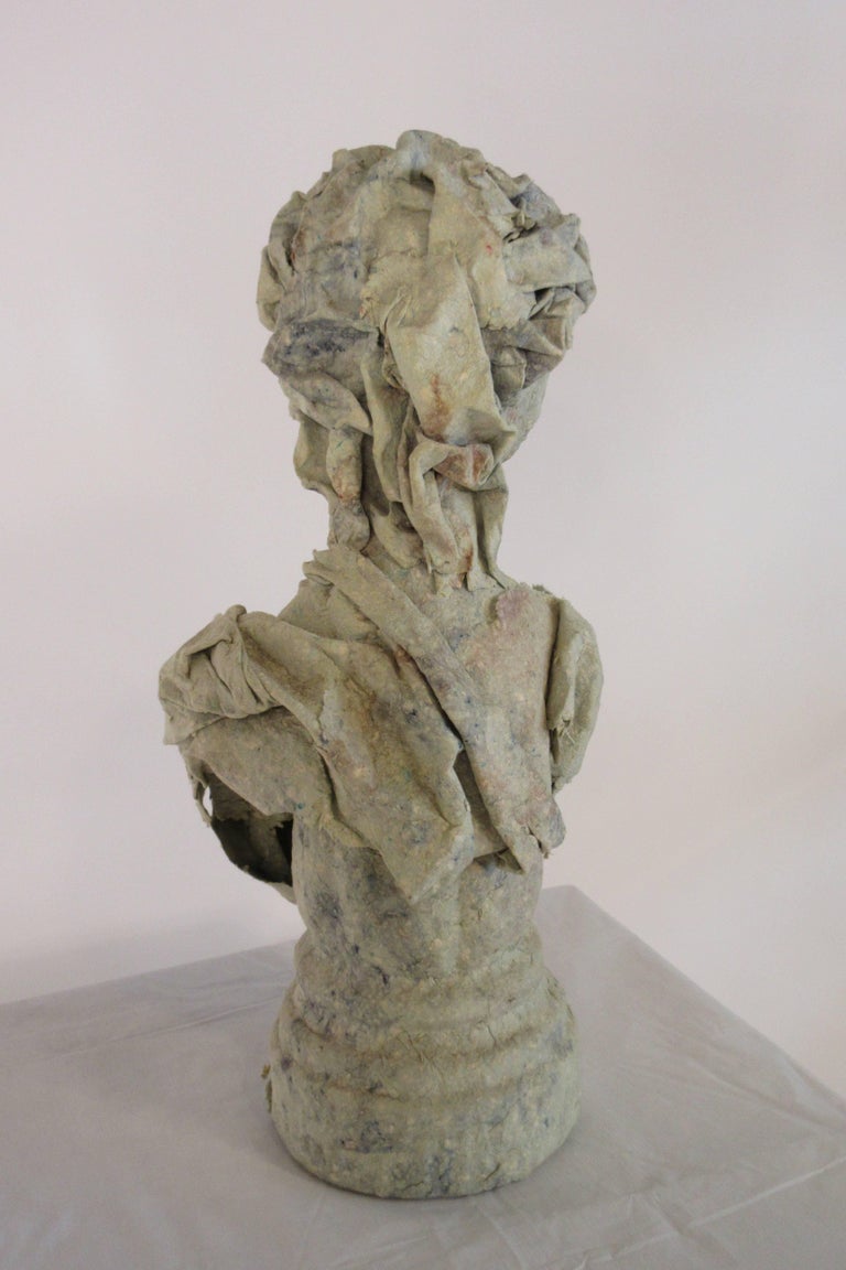 1960s Modern Classical Papier Mâché Bust at 1stDibs
