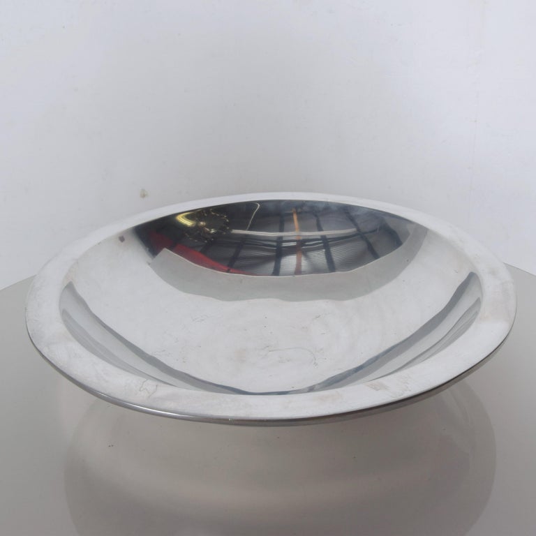1960s Modern Nambe Bowl Silver Alloy Slanted Serving Dish Santa Fe, New ...
