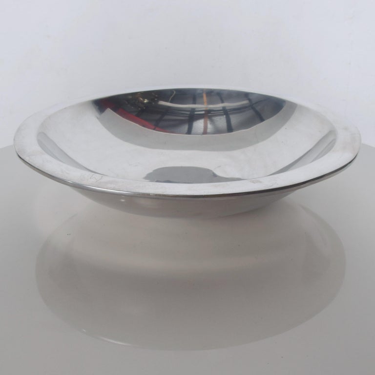 1960s Modern Nambe Bowl Silver Alloy Slanted Serving Dish Santa Fe, New ...