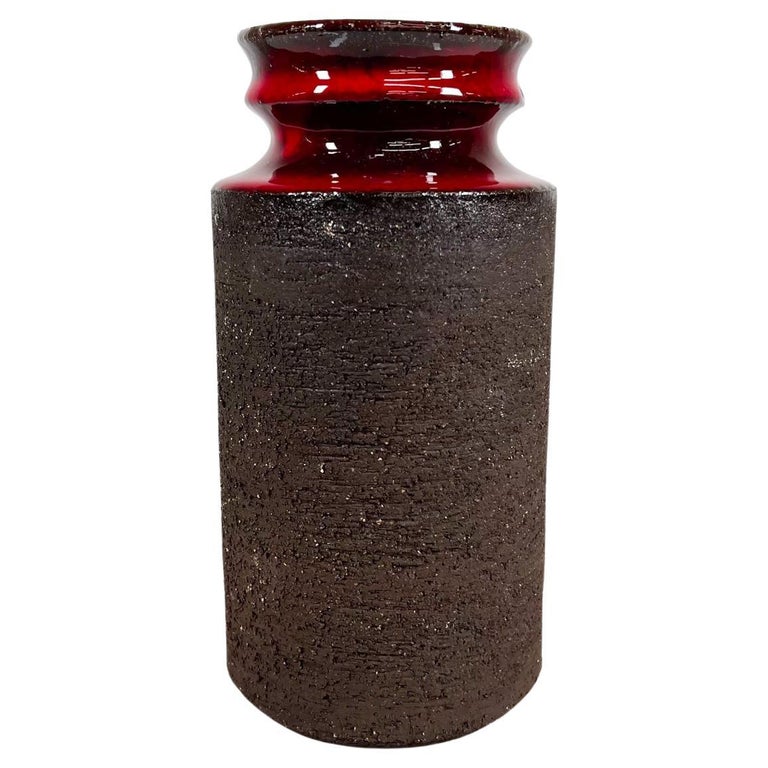 1960s Modern Red Glaze Vase Lehmann Pottery Denmark For Sale at 1stDibs