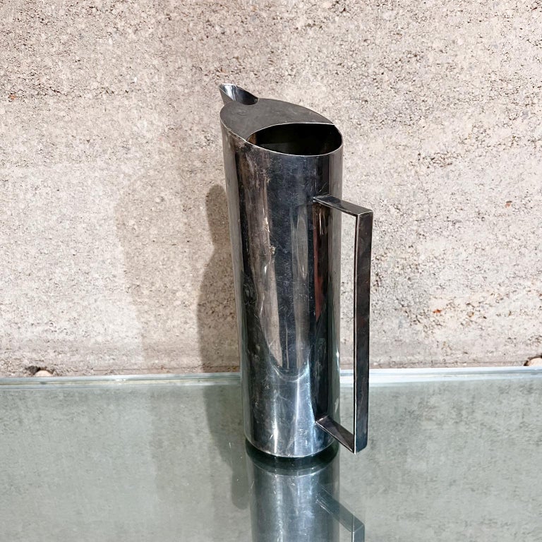 1960s Modernism Silver Water Pitcher Fabulous Lines Mexico For Sale at ...