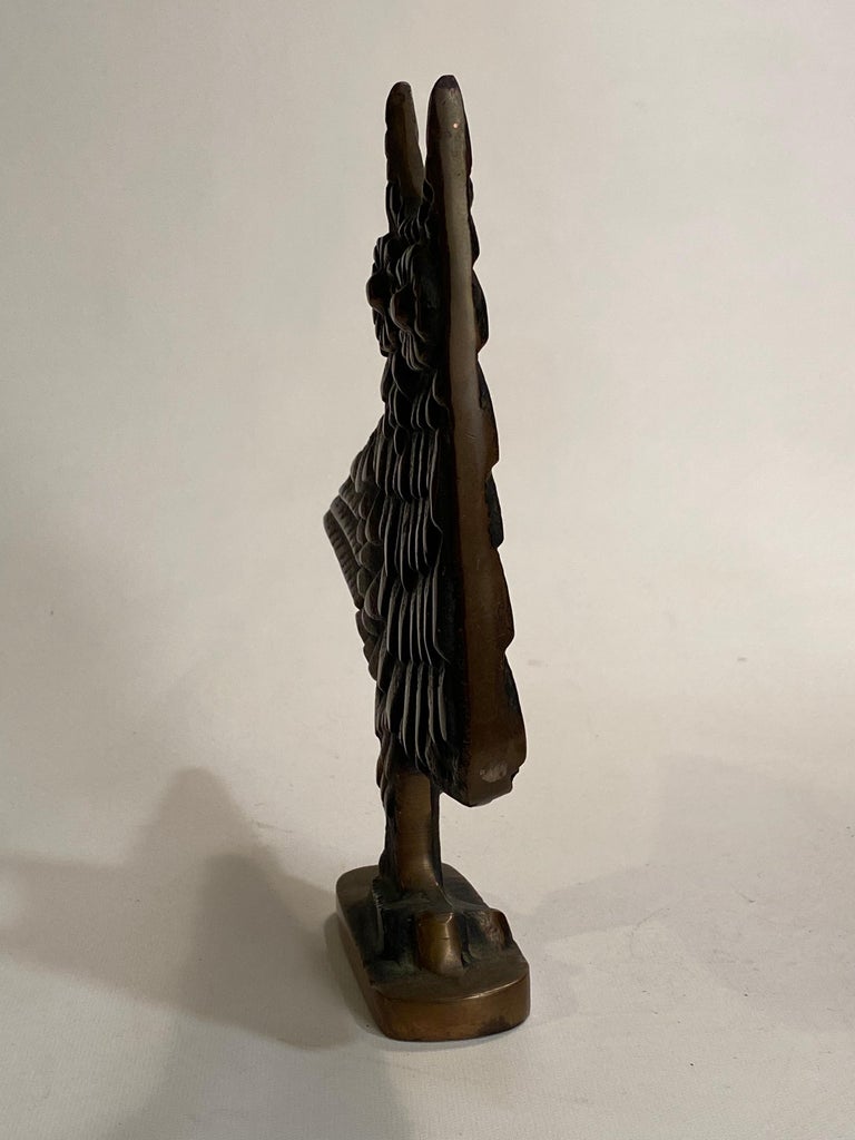 1960s Modernist Cast Bronze Owl at 1stDibs