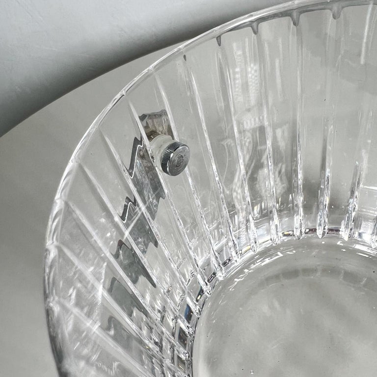 1960s Modernist Ribbed Crystal Glass Ice Bucket from Italy For Sale at ...