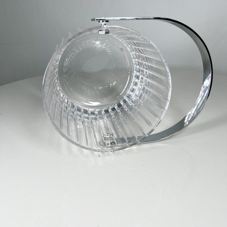 1960s Modernist Ribbed Crystal Glass Ice Bucket from Italy For Sale at ...