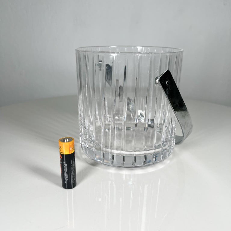 1960s Modernist Ribbed Crystal Glass Ice Bucket from Italy For Sale at ...
