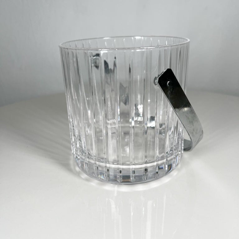 1960s Modernist Ribbed Crystal Glass Ice Bucket from Italy For Sale at ...