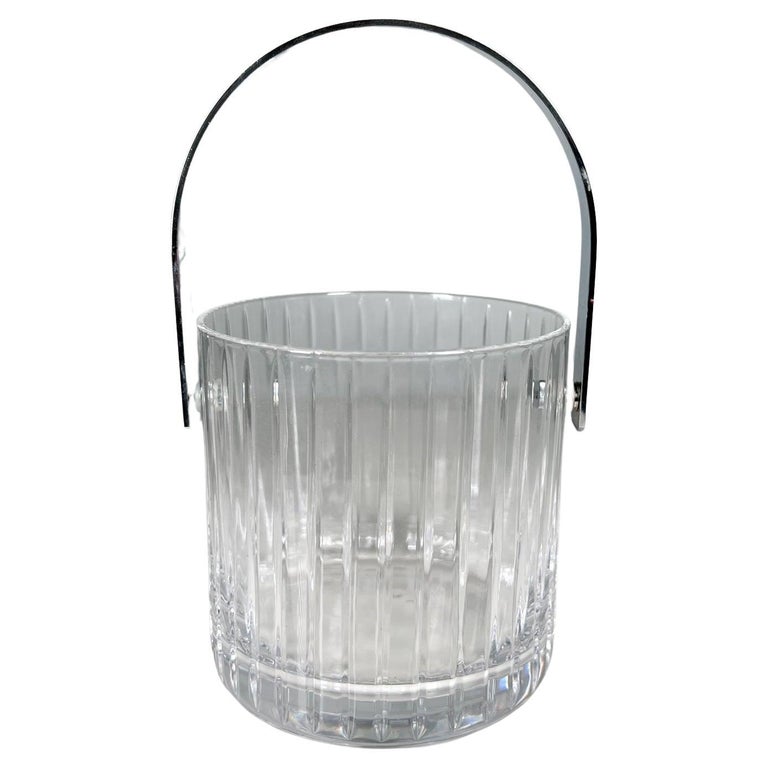1960s Modernist Ribbed Crystal Glass Ice Bucket from Italy For Sale at ...