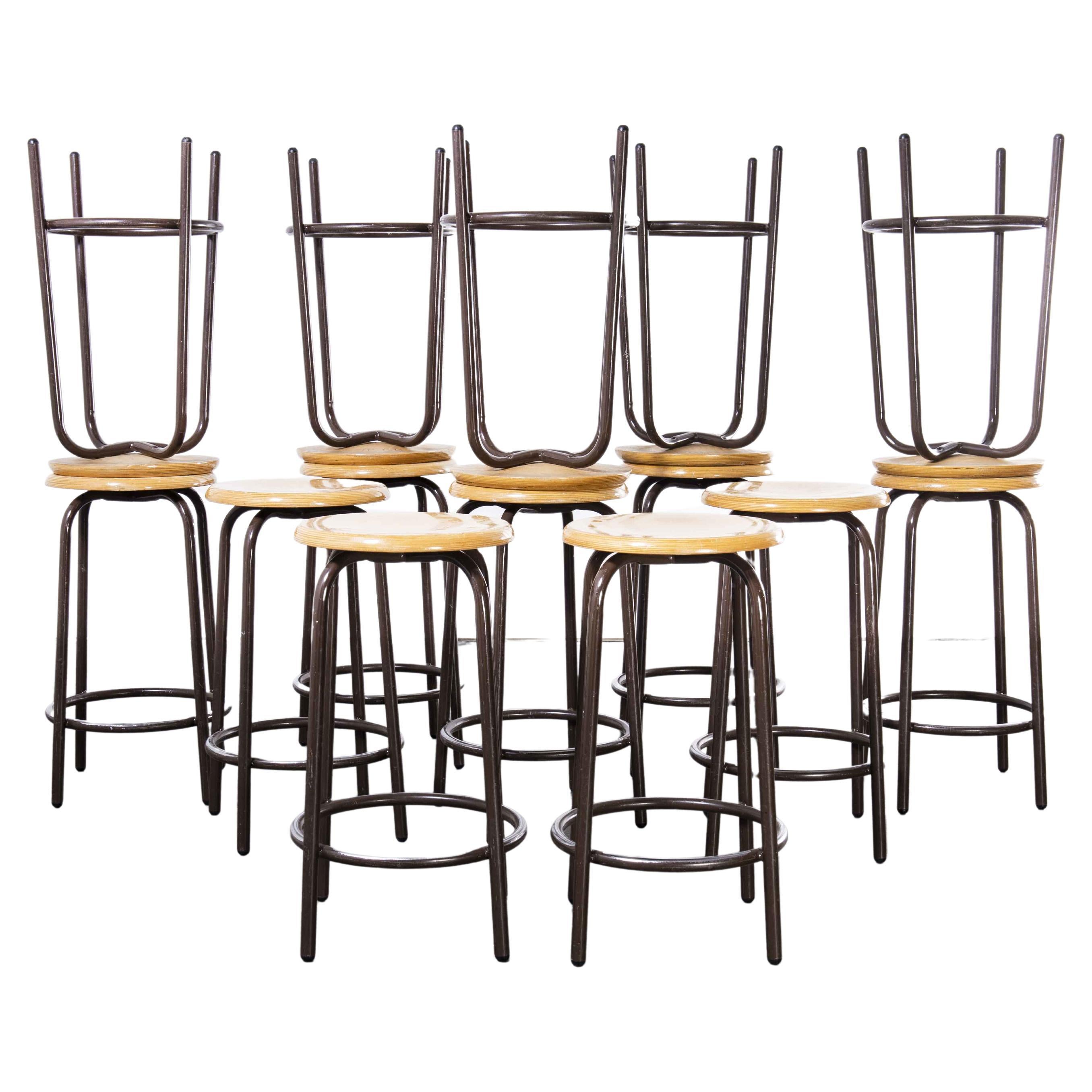 1970's French Industrial Yellow High Stools, Various Quantities ...