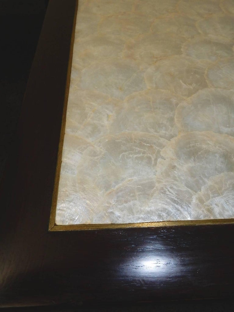 1960s Natural Capiz Shell Top Occasional Side Table Set of 3 For Sale ...